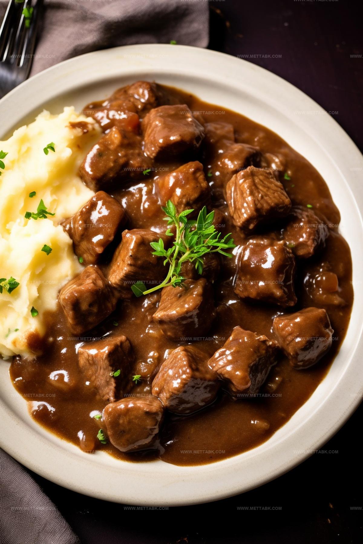 Tender Beef Tips Smothered in Rich Homemade Gravy Recipe - Make, Take, Bake