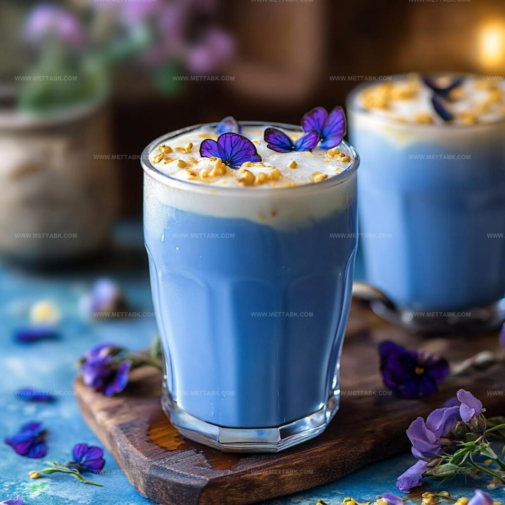 Dreamy Blue Iced Butterfly Pea Flower Tea Latte Recipe - Make, Take, Bake
