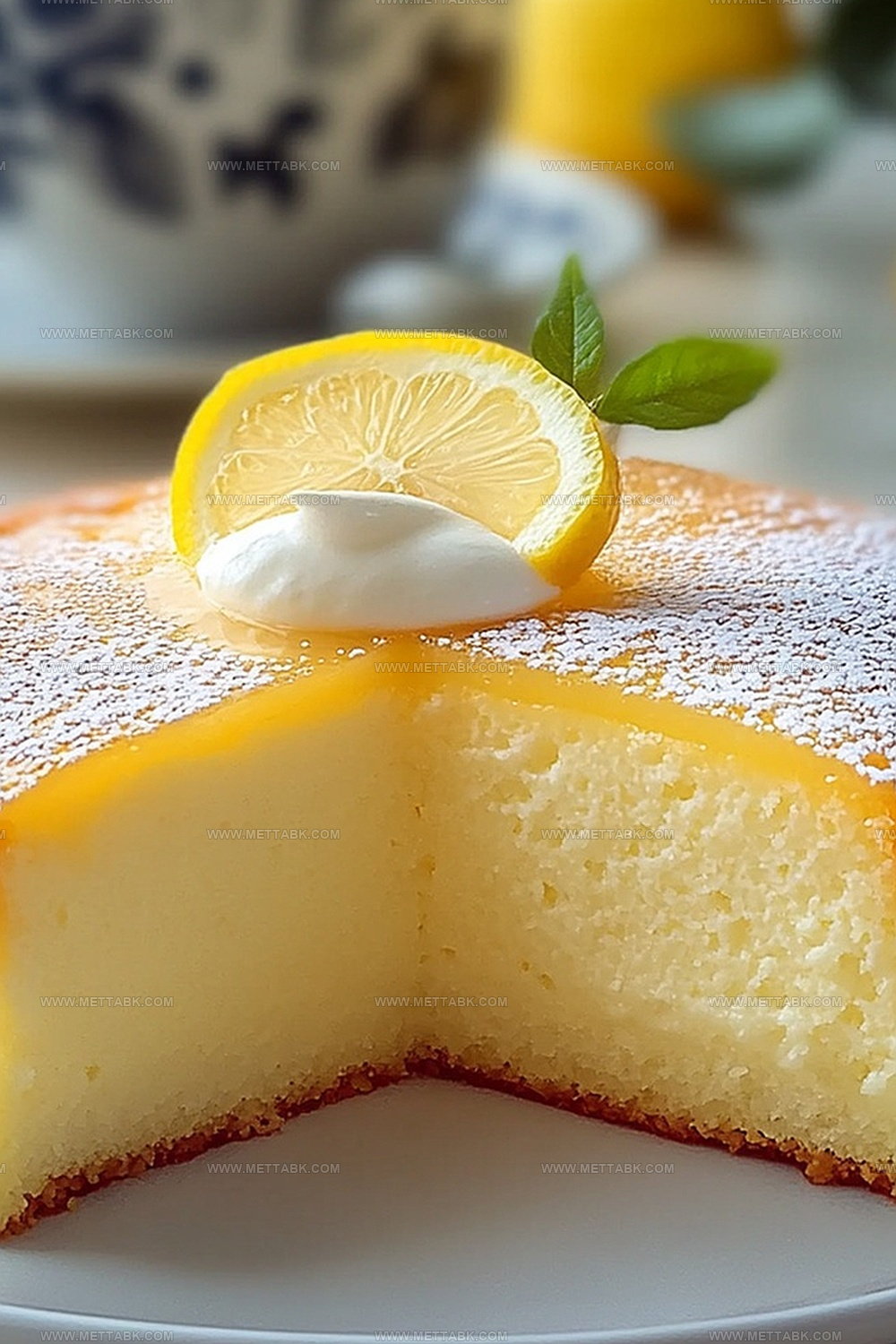 Tangy & Smooth Easy Lemon Custard Cake Recipe - Make, Take, Bake